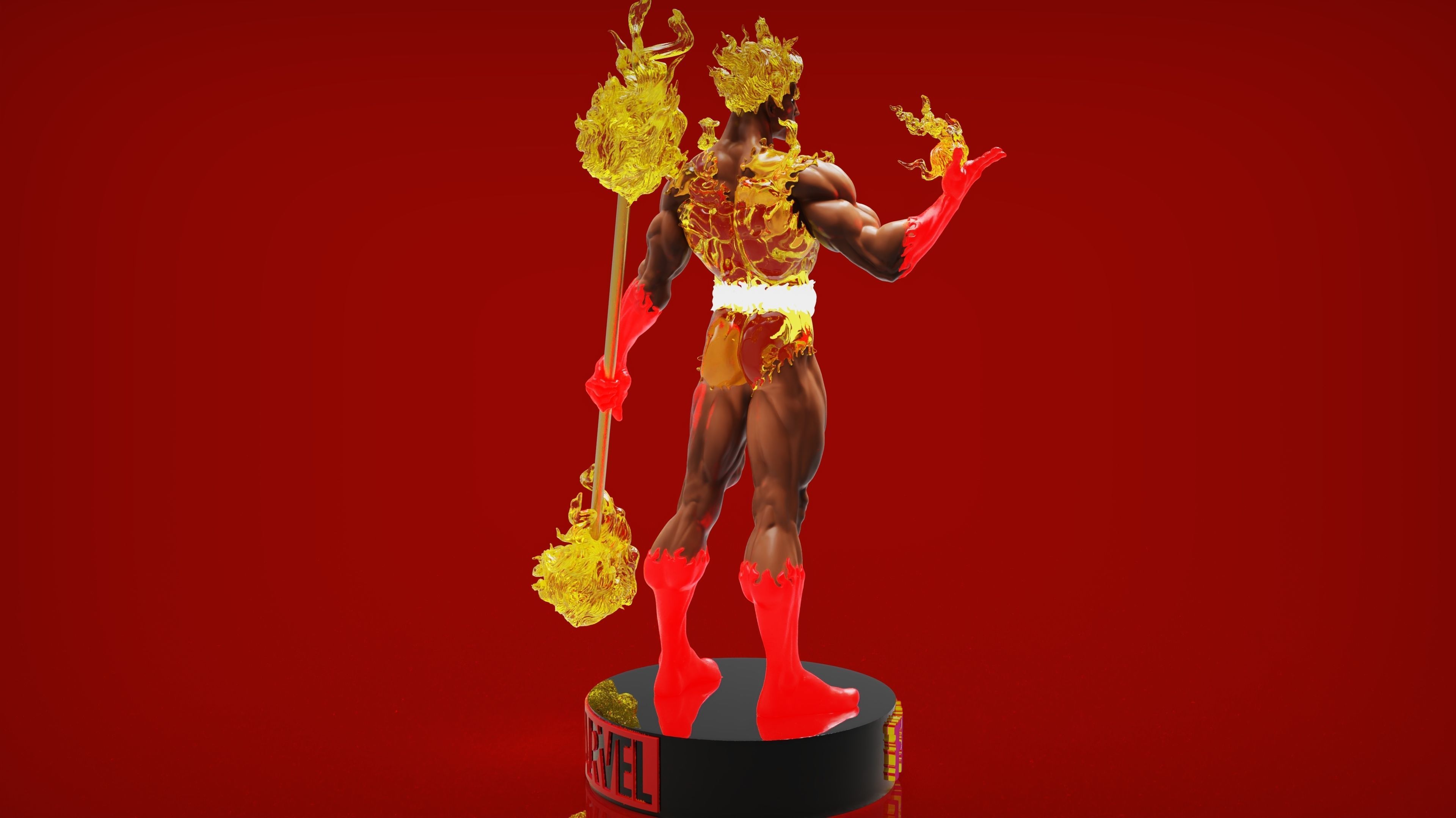 Firelord dc comics firestorm statue 3D model 3D printable | CGTrader