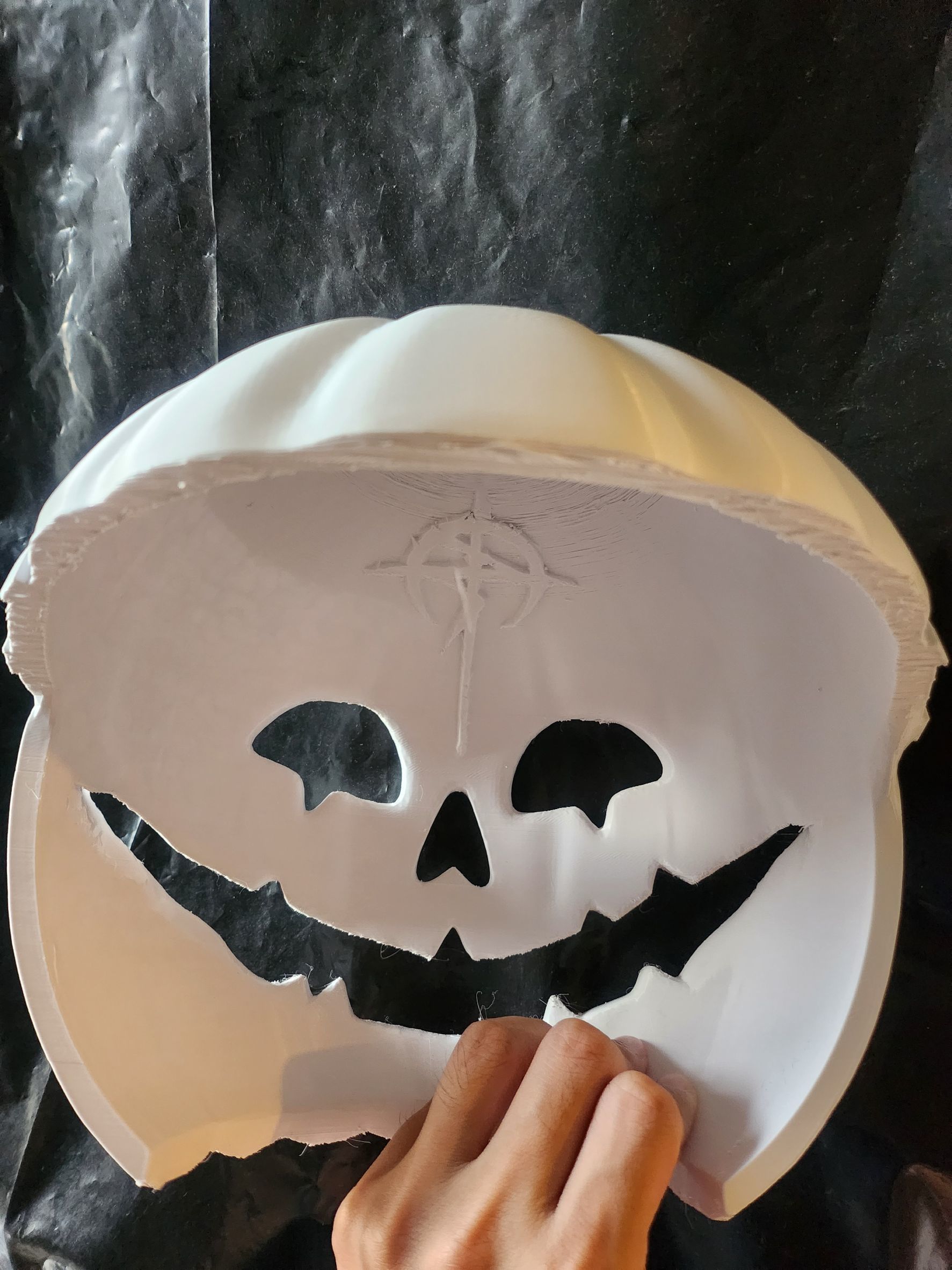 Fake mafty pumpkin helmet 3D model 3D printable | CGTrader