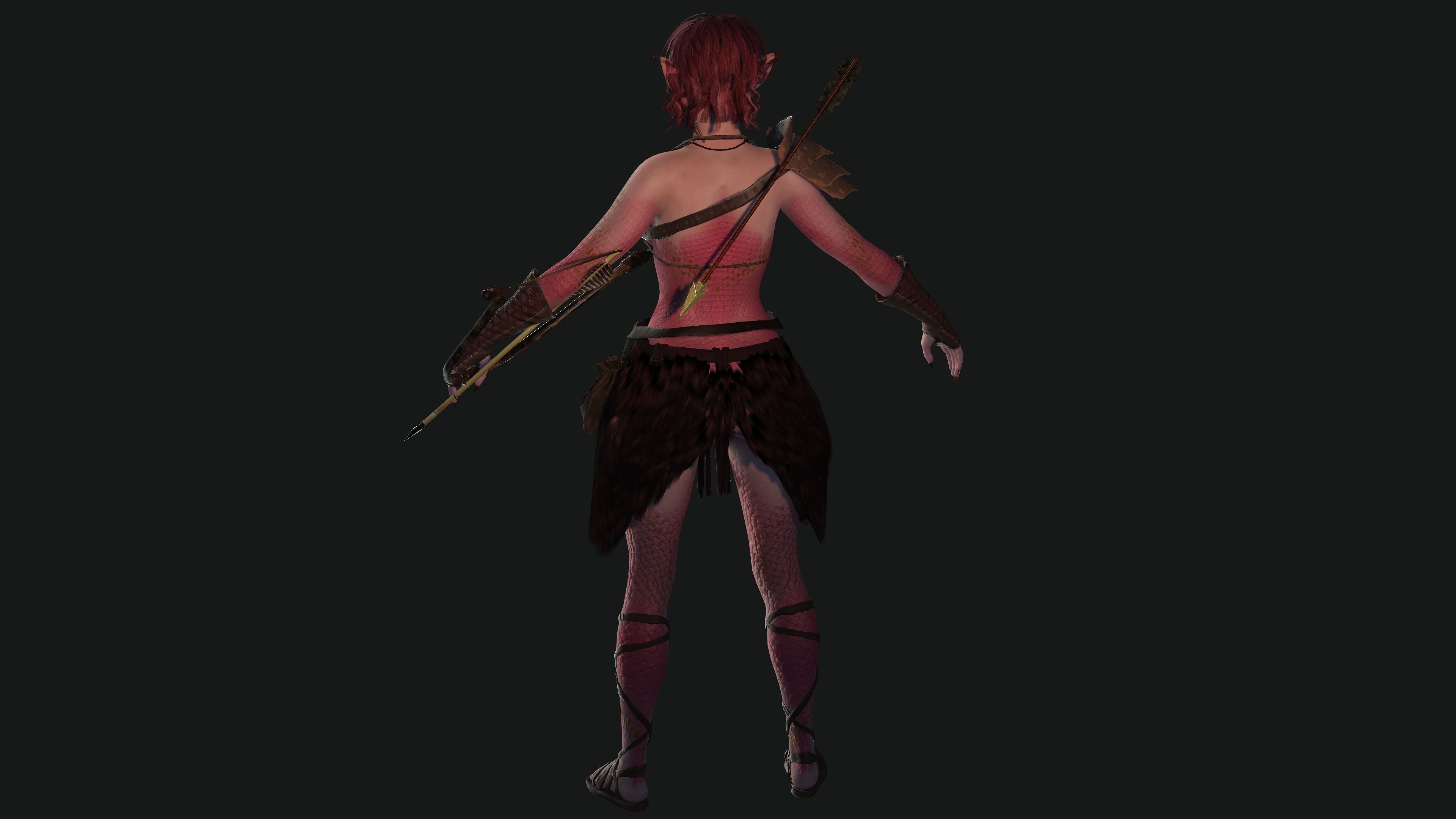 3D model 3D AAA Fantasy Female Character - The Warrior Elf 3D model VR ...