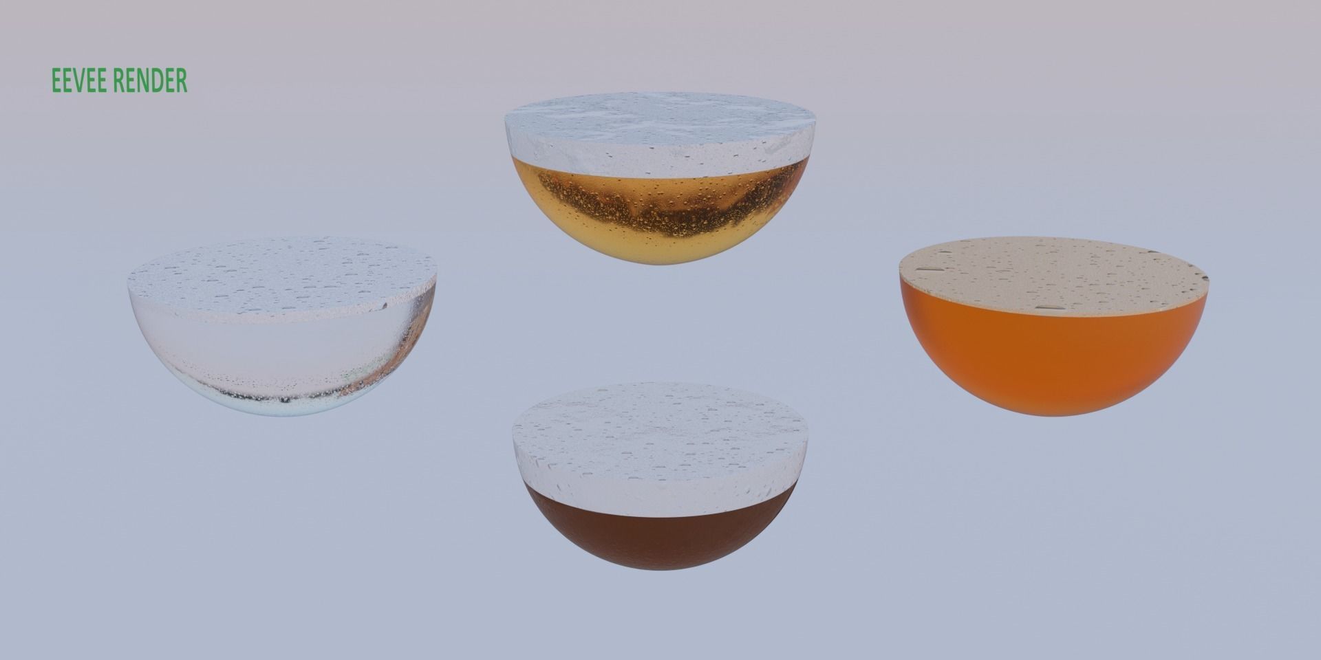 Drinks and foam shader 3D model | CGTrader