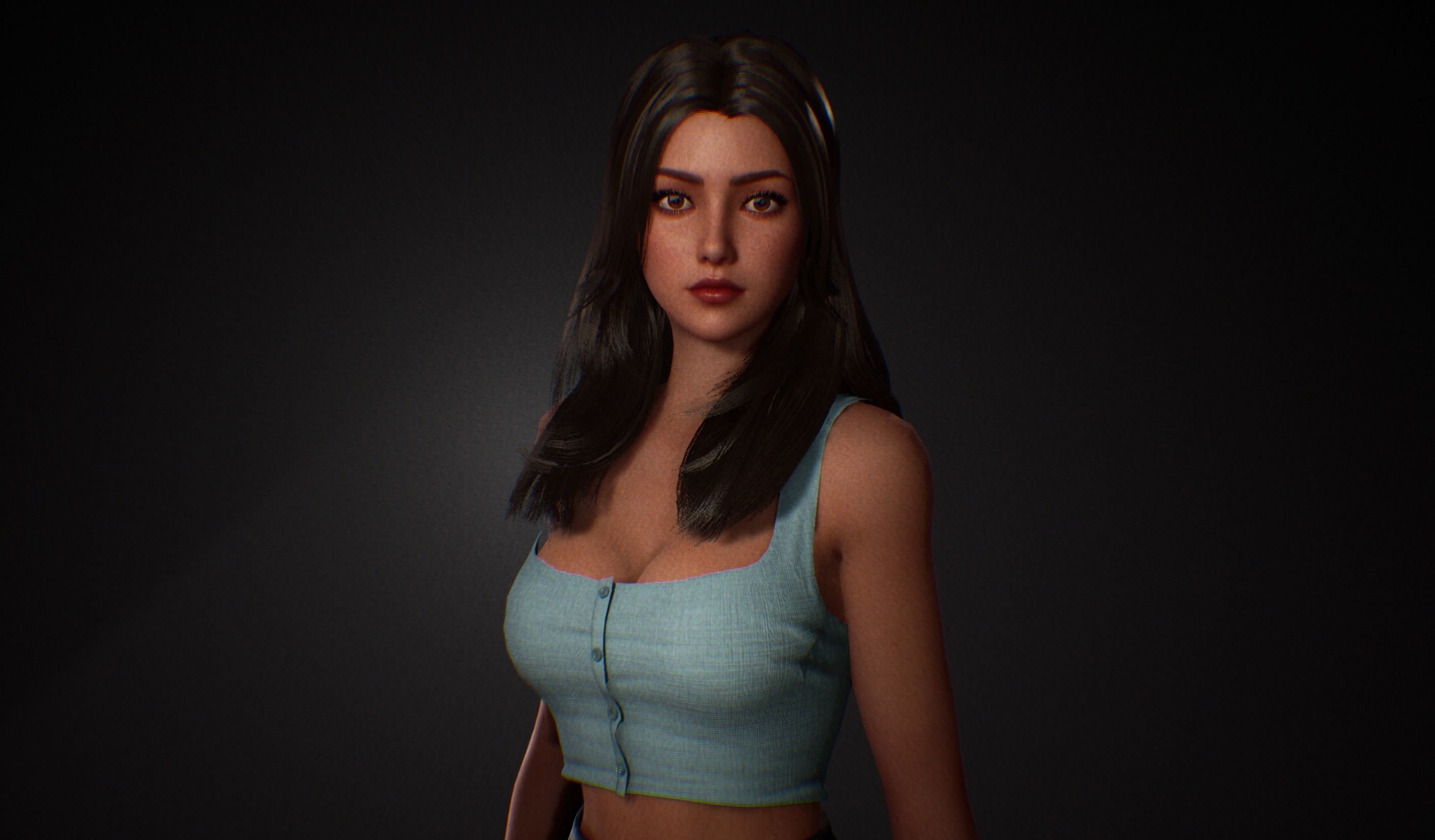 3D model GAME CHARACTER - Survival Girl Ashley - F2 VR / AR / low-poly ...