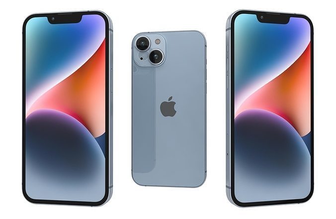 Apple iPhone 14 Plus Blue 3D model | CGTrader