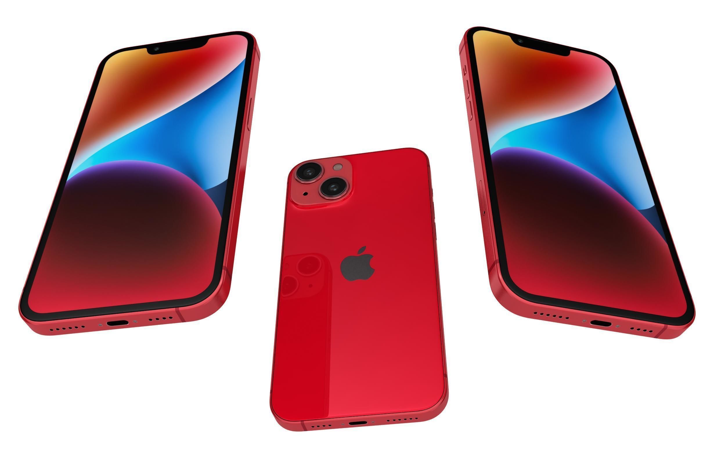Apple iPhone 14 Plus Red 3D model | CGTrader