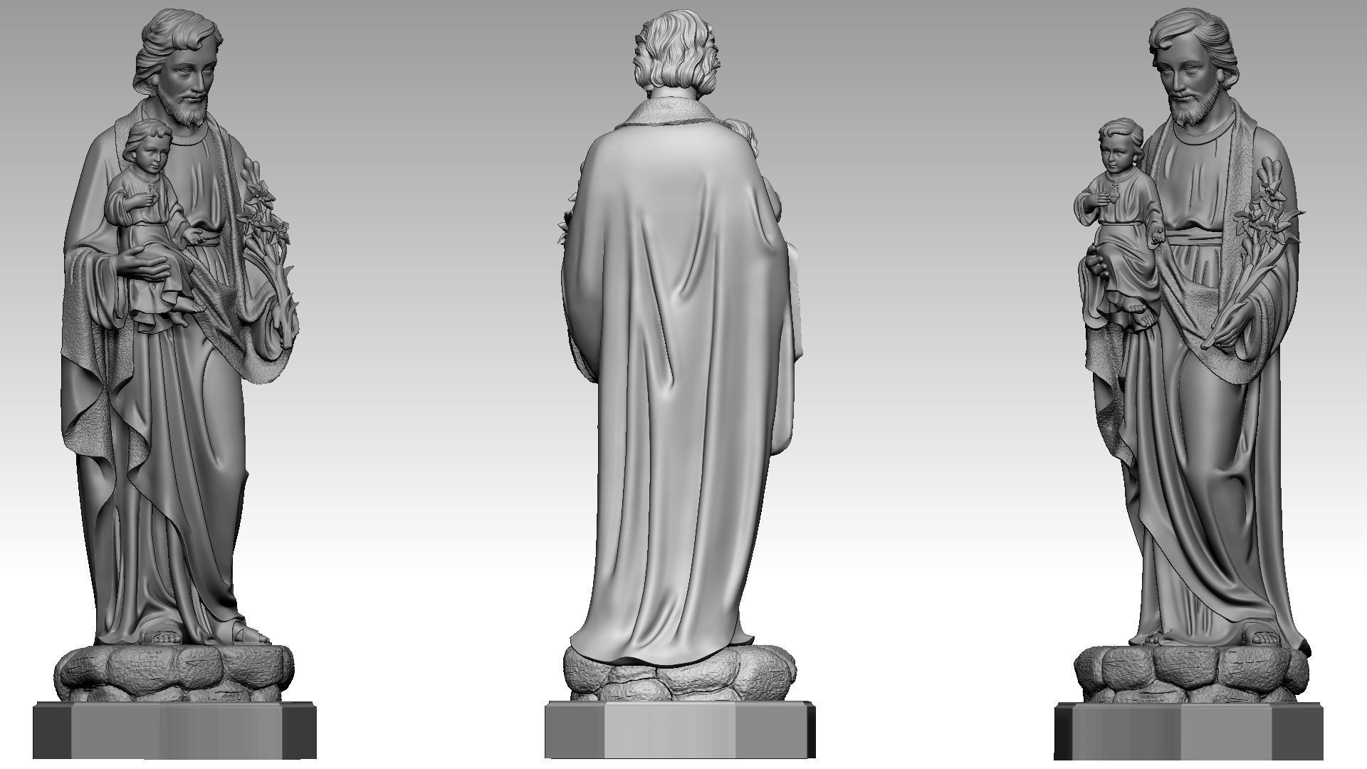 Saint Joseph 3D model 3D printable | CGTrader