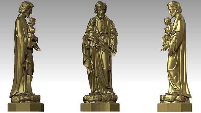 Saint Joseph 3D model 3D printable | CGTrader