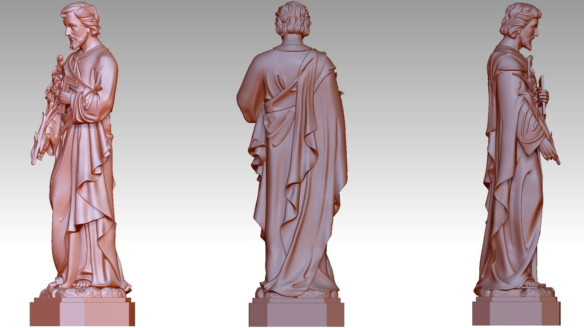 Saint Joseph 3D model 3D printable | CGTrader