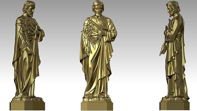 Saint Joseph 3D model 3D printable | CGTrader