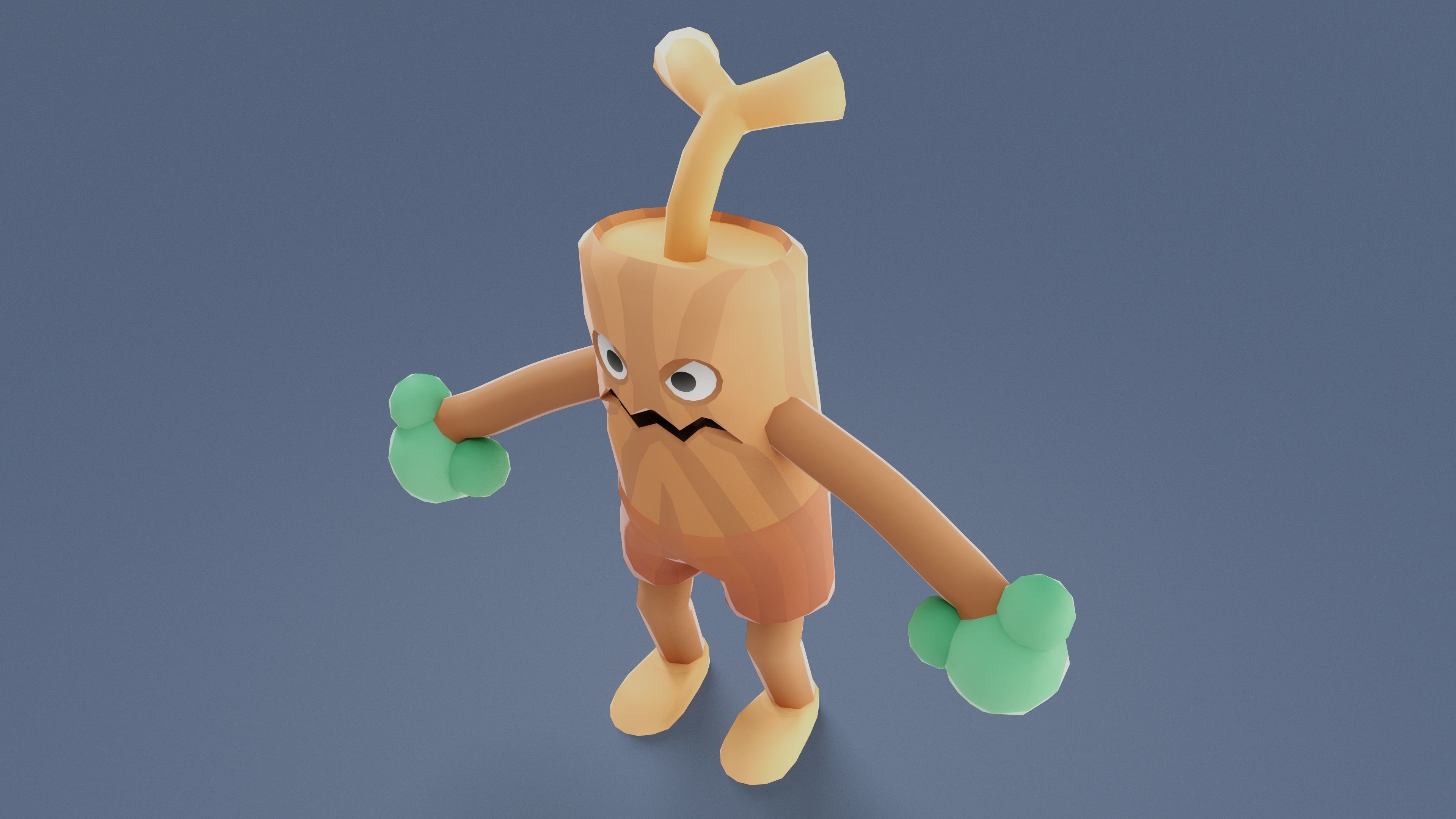 3D model Cartoon Characters - Medium Stumpy Warrior VR / AR / low-poly ...
