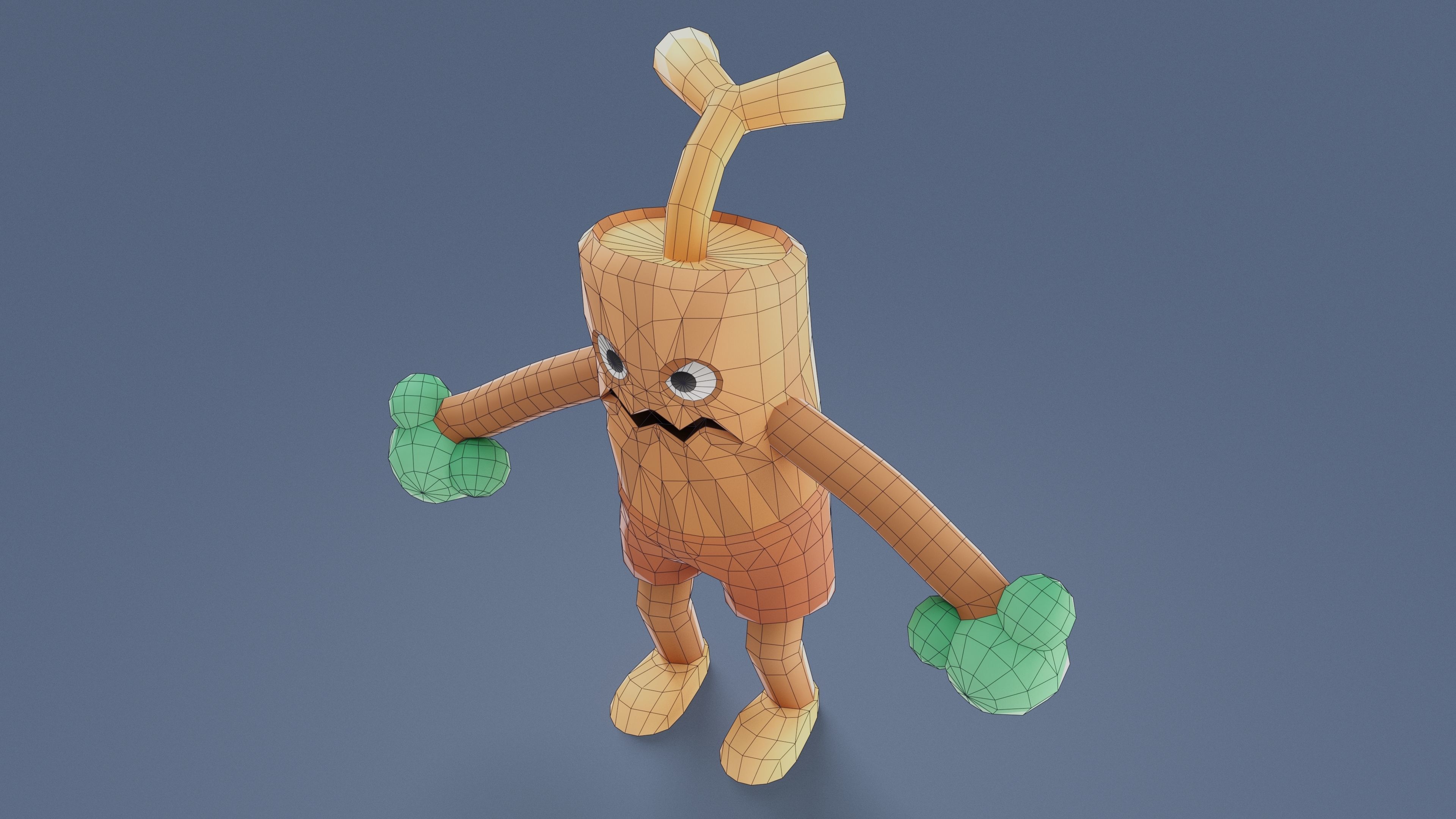 3D model Cartoon Characters - Medium Stumpy Warrior VR / AR / low-poly ...
