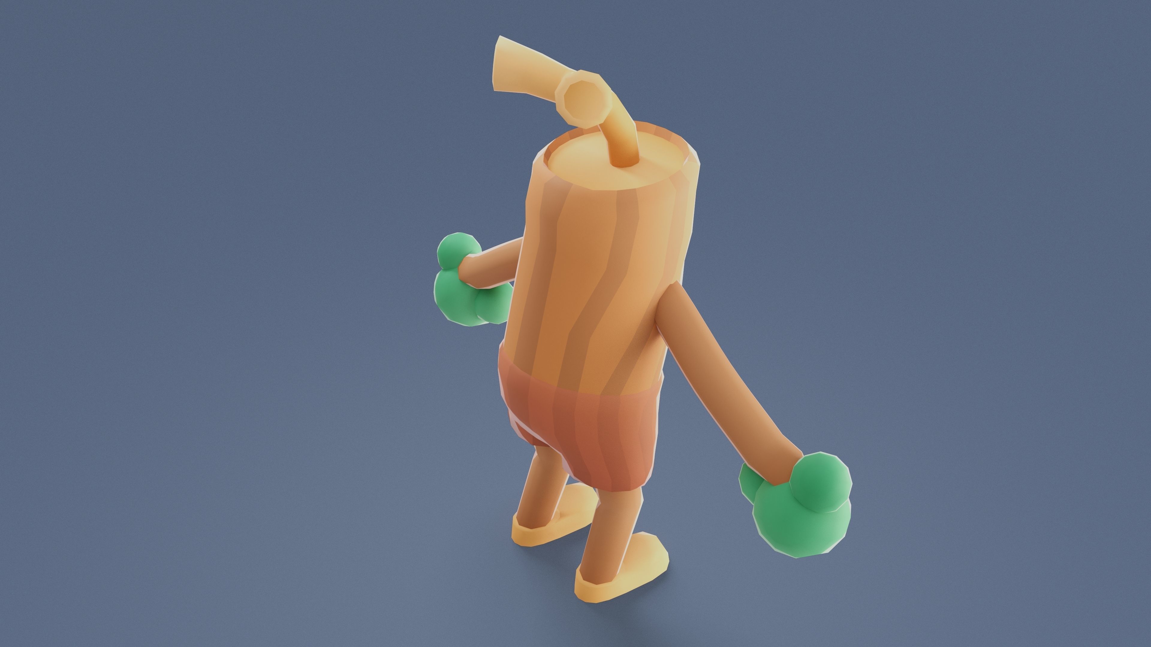 3D model Cartoon Characters - Medium Stumpy Warrior VR / AR / low-poly ...