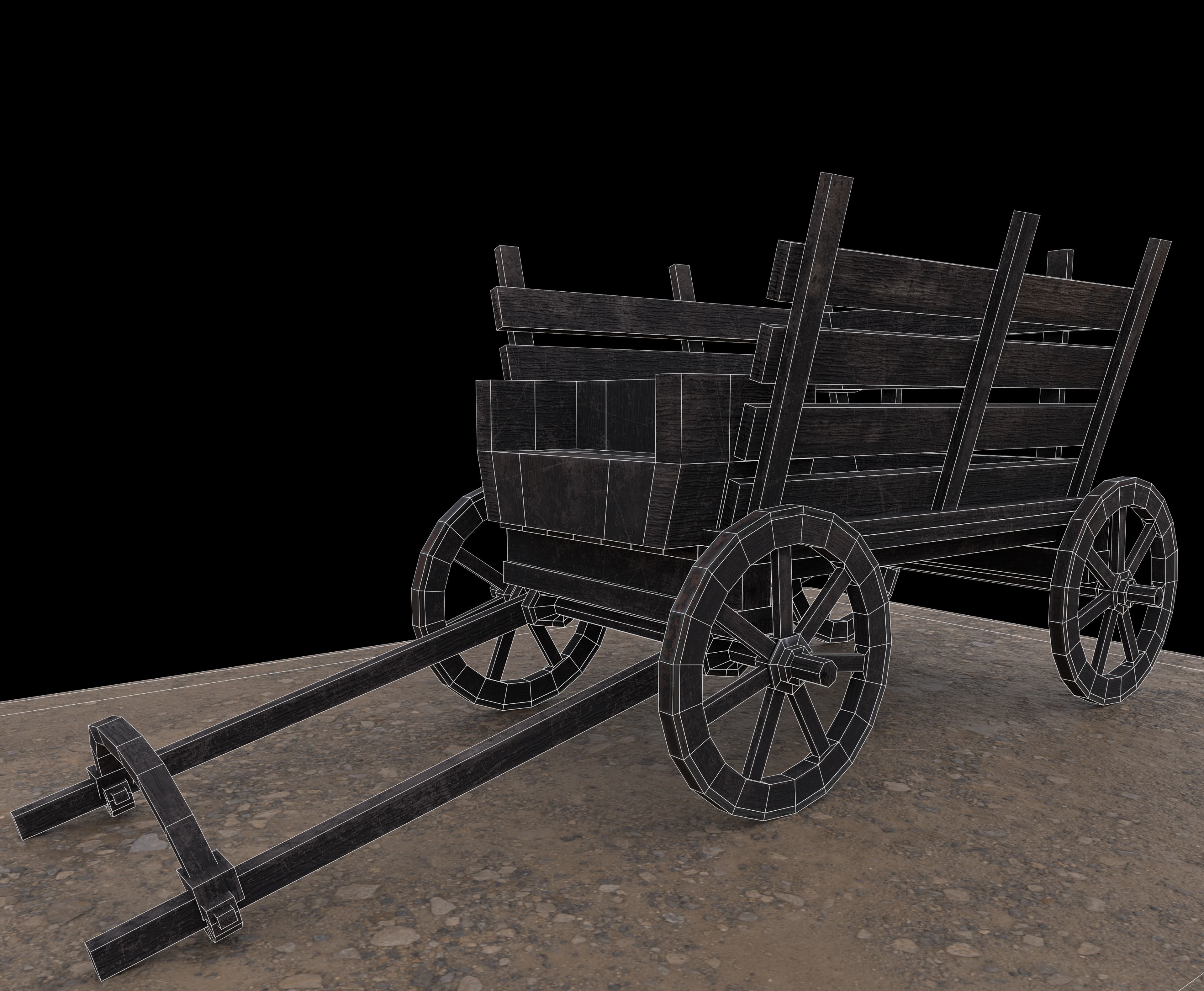 3D model Medieval Carriage VR / AR / low-poly | CGTrader