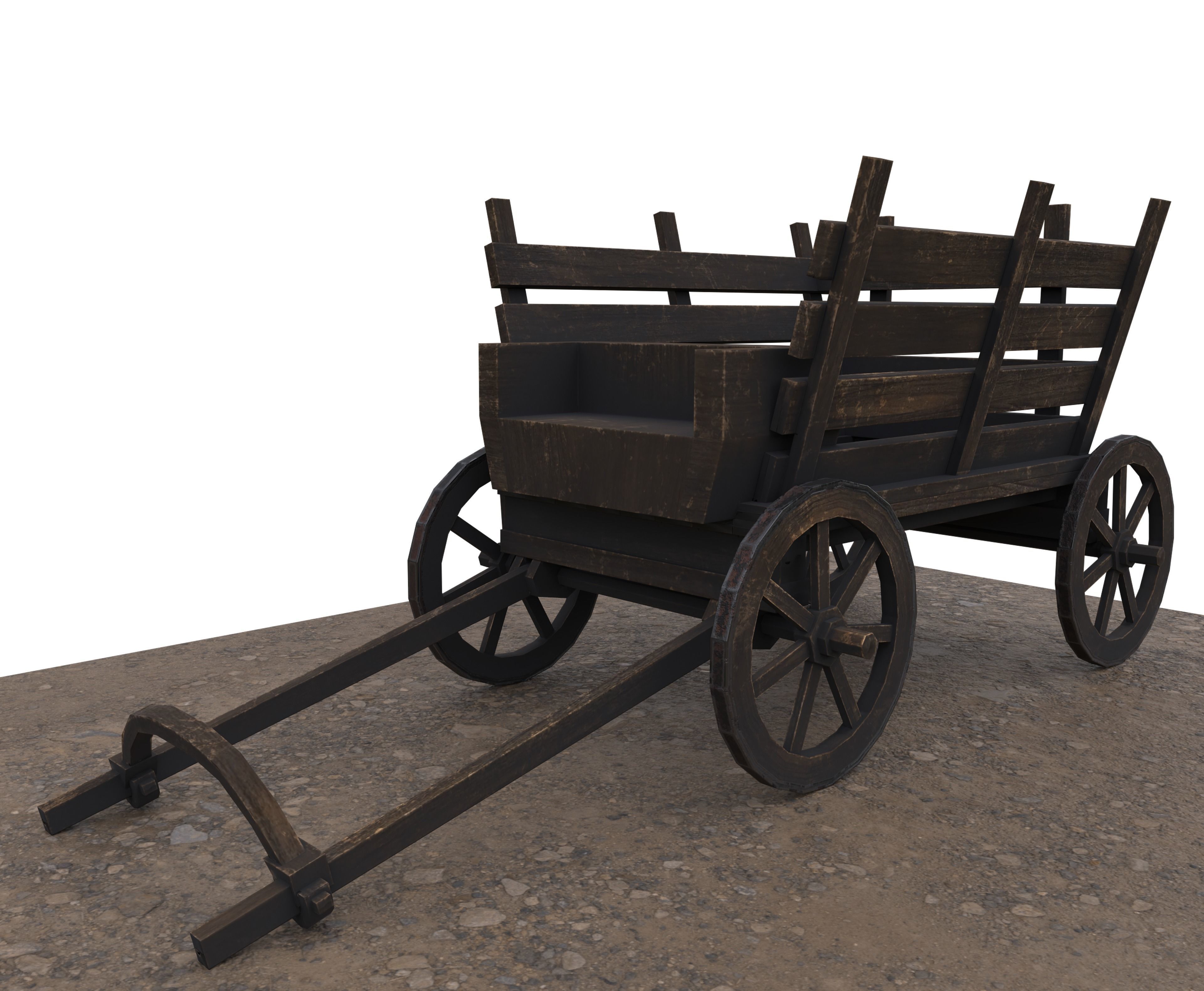3D model Medieval Carriage VR / AR / low-poly | CGTrader