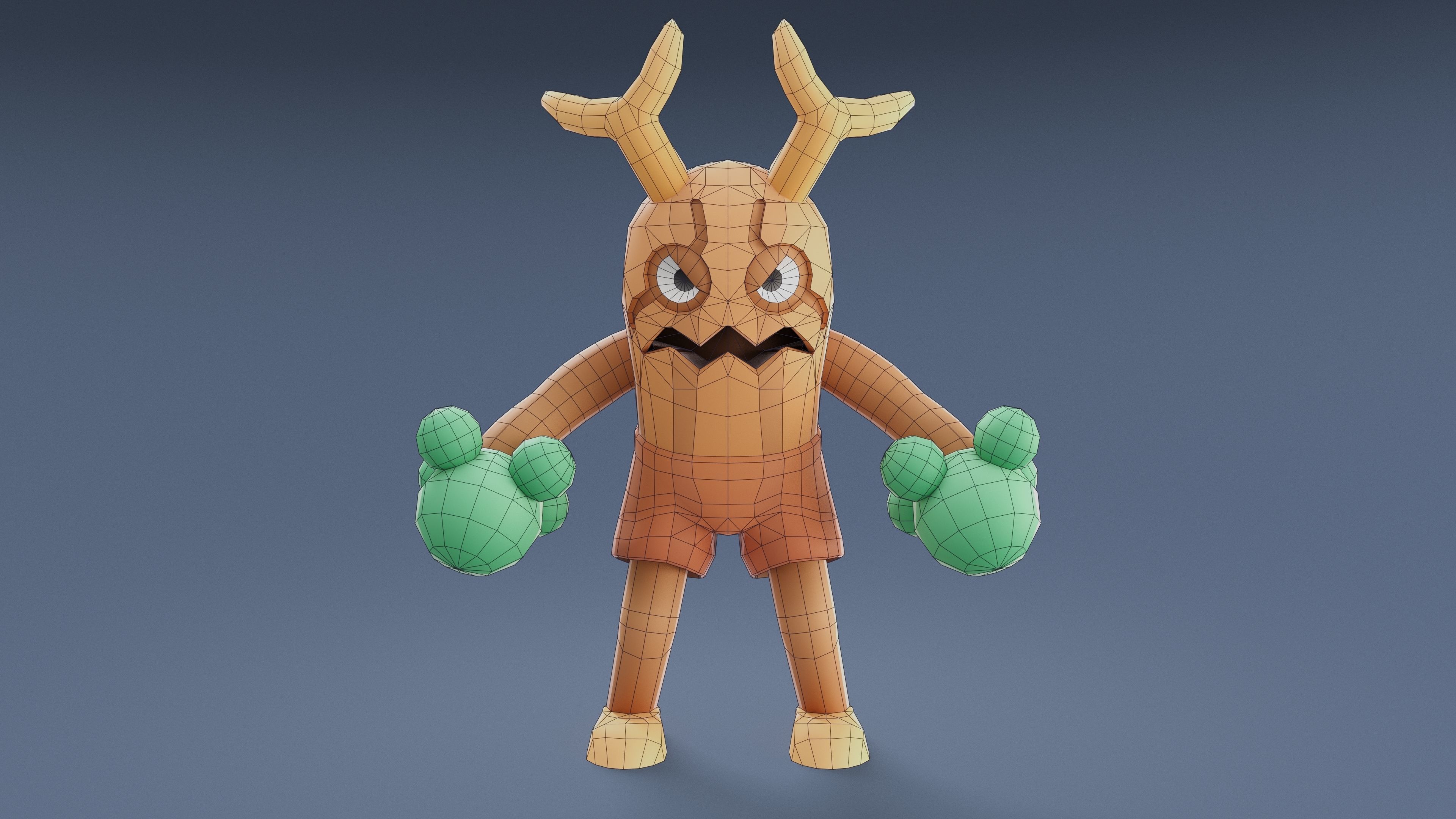 3D model Cartoon Characters - Big Stumpy Warrior VR / AR / low-poly ...