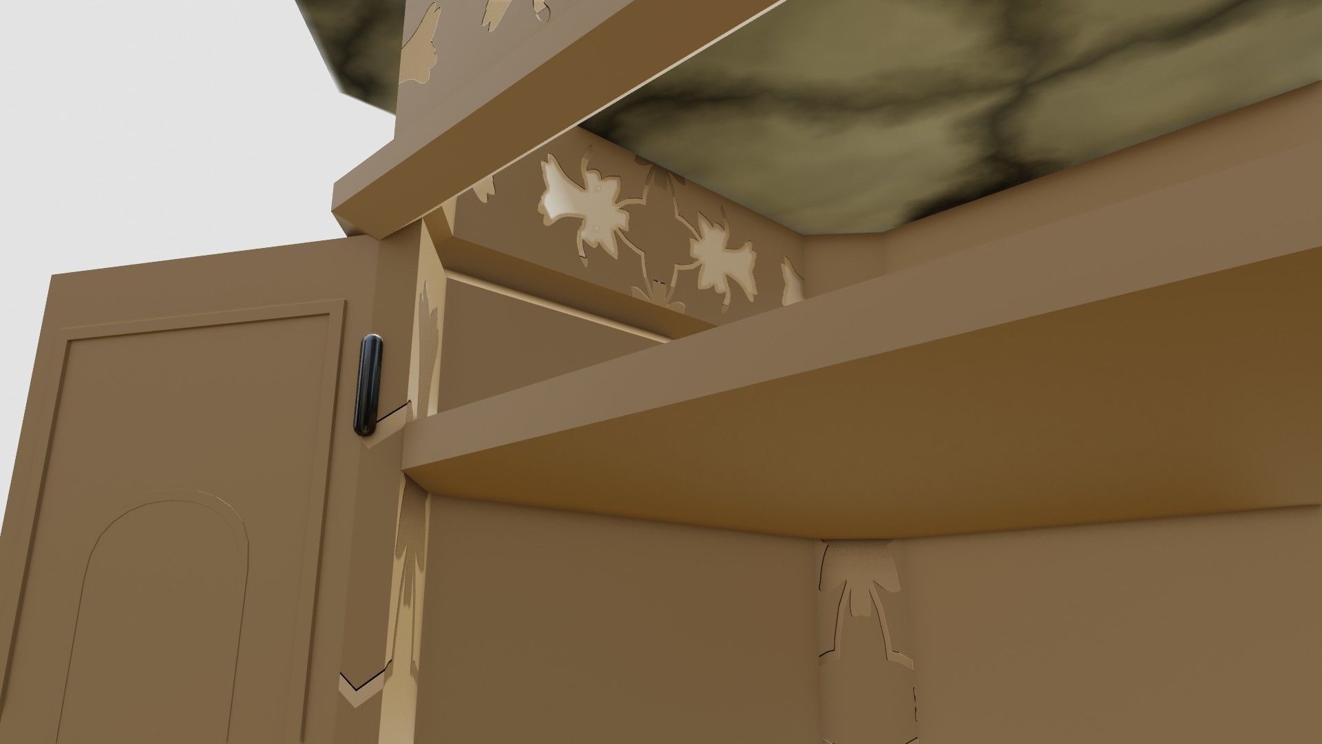 Schrank sideboard Cabinet vintage retro animated 3D model | CGTrader