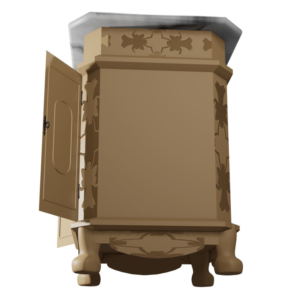 Schrank sideboard Cabinet vintage retro animated 3D model | CGTrader