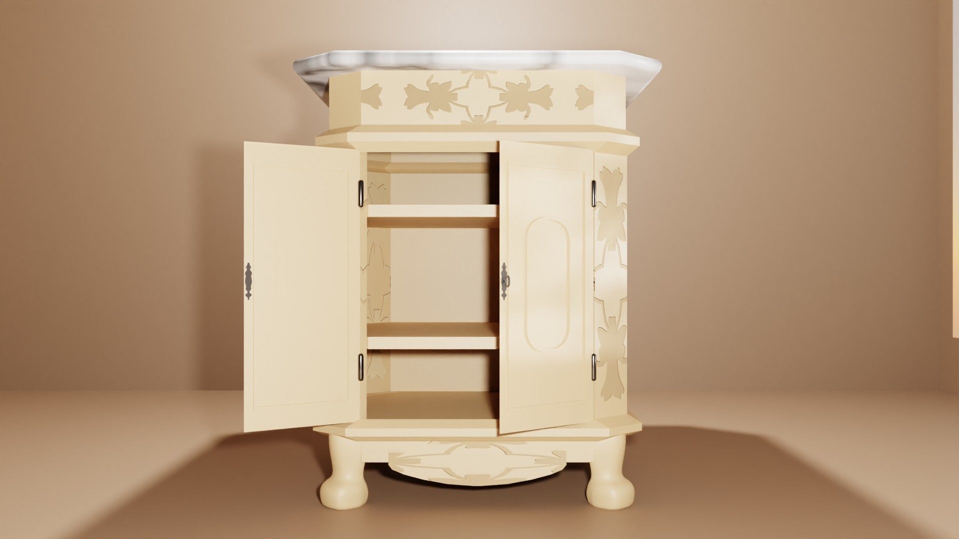 Schrank sideboard Cabinet vintage retro animated 3D model | CGTrader