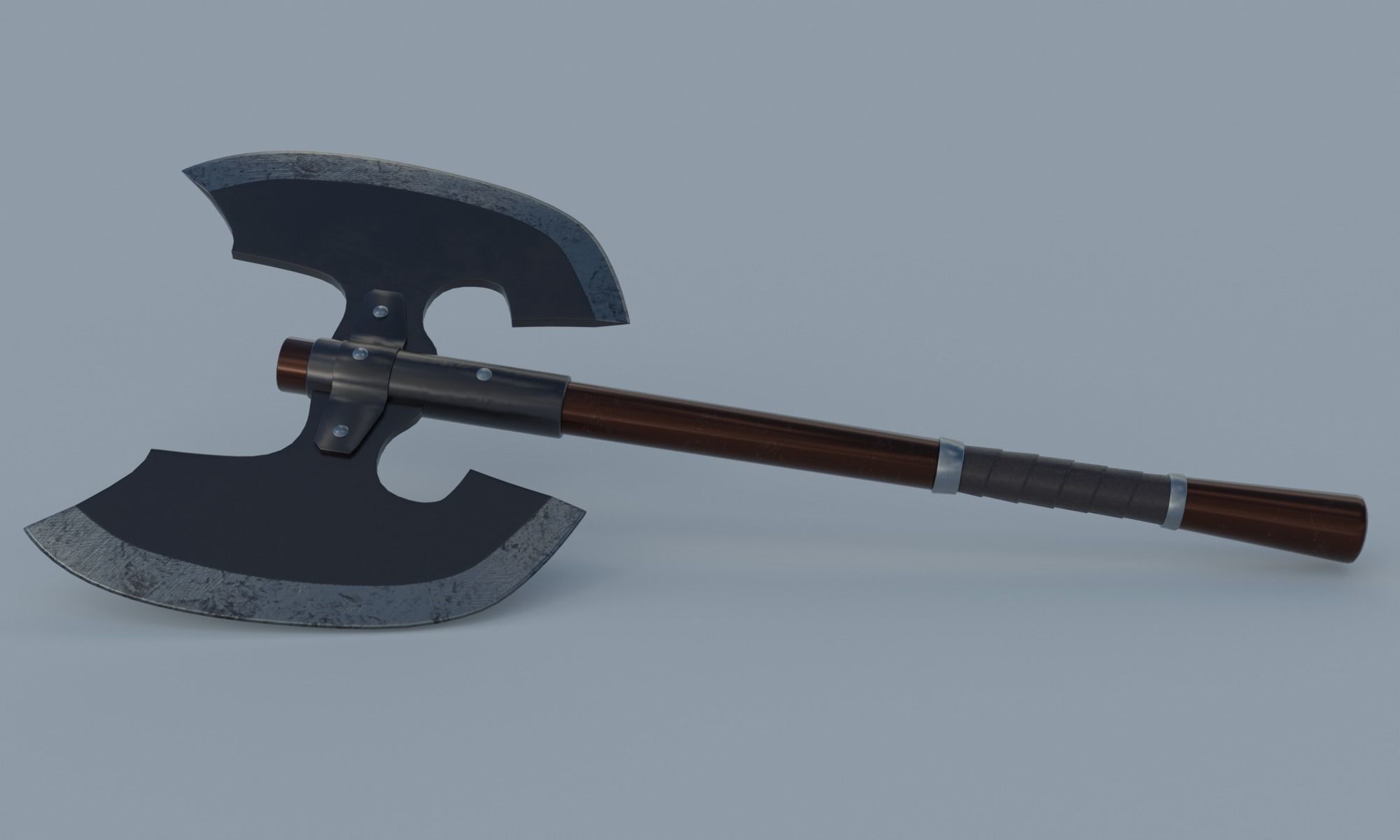 3D model Battle axe weapon low poly PBR 3D model VR / AR / low-poly ...