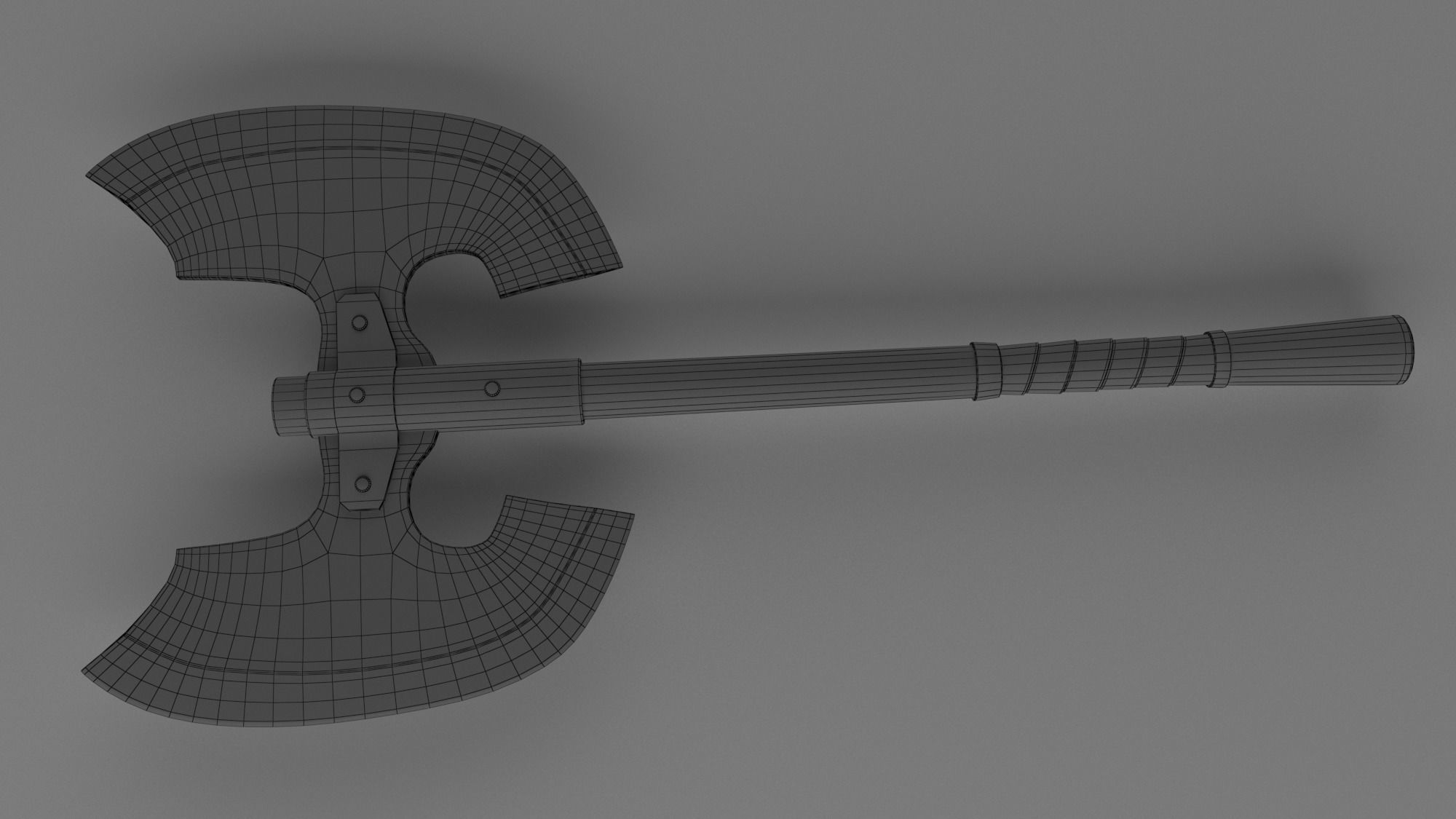 3D model Battle axe weapon low poly PBR 3D model VR / AR / low-poly ...
