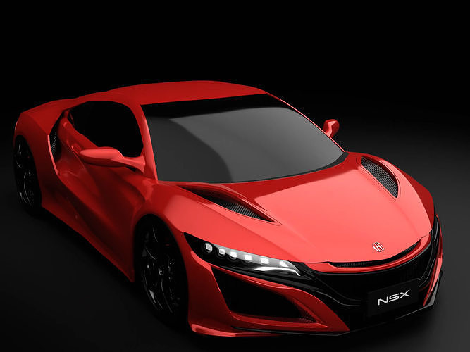 Acura nsx 2019 Red 3D model | CGTrader