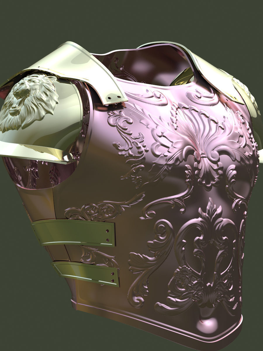 Roman General Helmet Mask Lorica Musculata Shin Guards Bracer 3D model ...