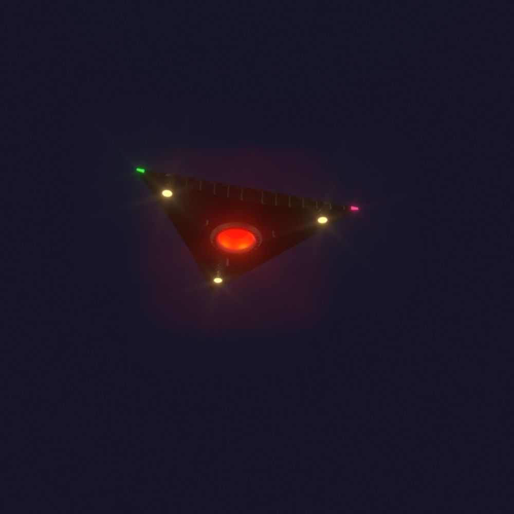 TR-3B Secret Triangular Anti Gravity Space Craft 3D model | CGTrader