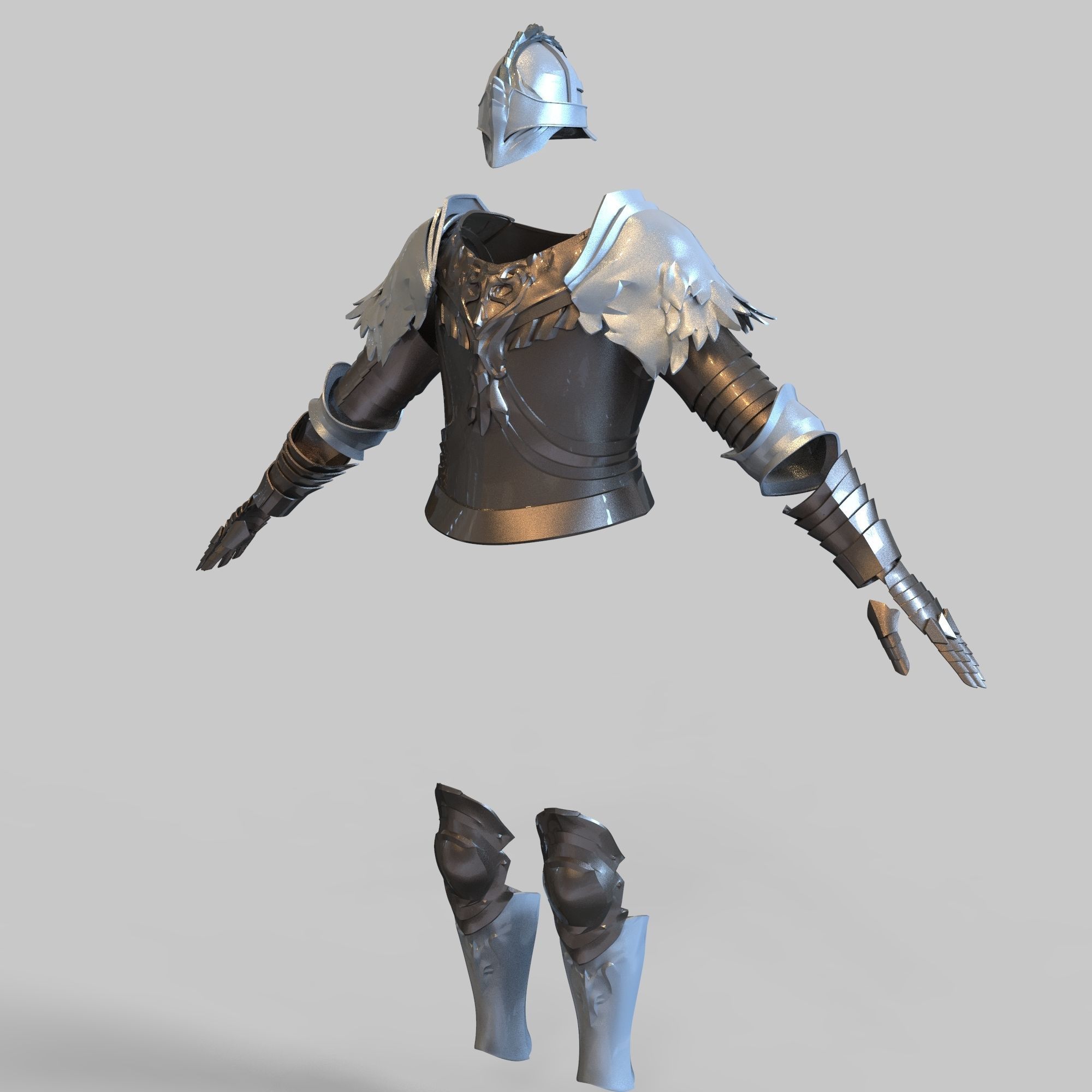 Raging Wolf Elden Ring Full Body Wearable Armor with Sword 3D model 3D ...
