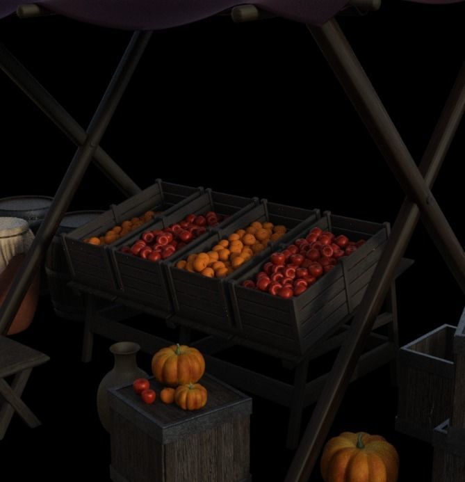 3D model Display stand fruits Store VR / AR / low-poly | CGTrader