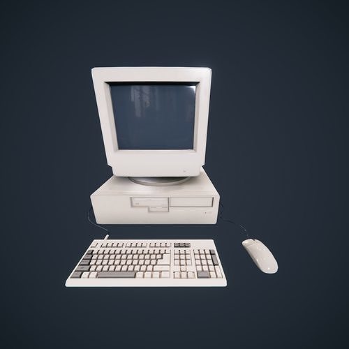 3D model 90s Pc Desktop VR low poly VR / AR / low-poly | CGTrader