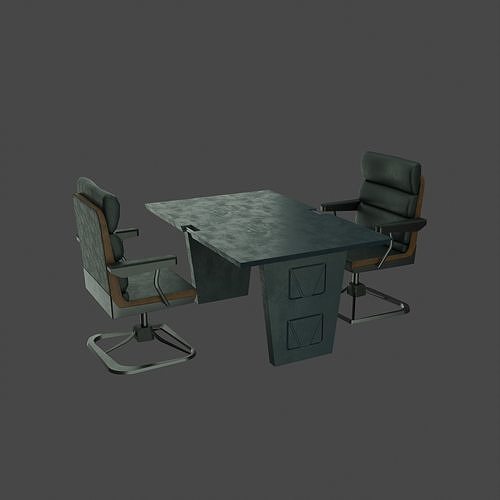 3D model Table and Chair VR / AR / low-poly | CGTrader