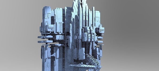 Sci-fi Alien Freighter Launcher 3D model | CGTrader