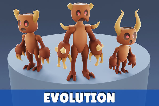 3D model Cartoon Characters - Evolution Woody Warrior VR / AR / low ...