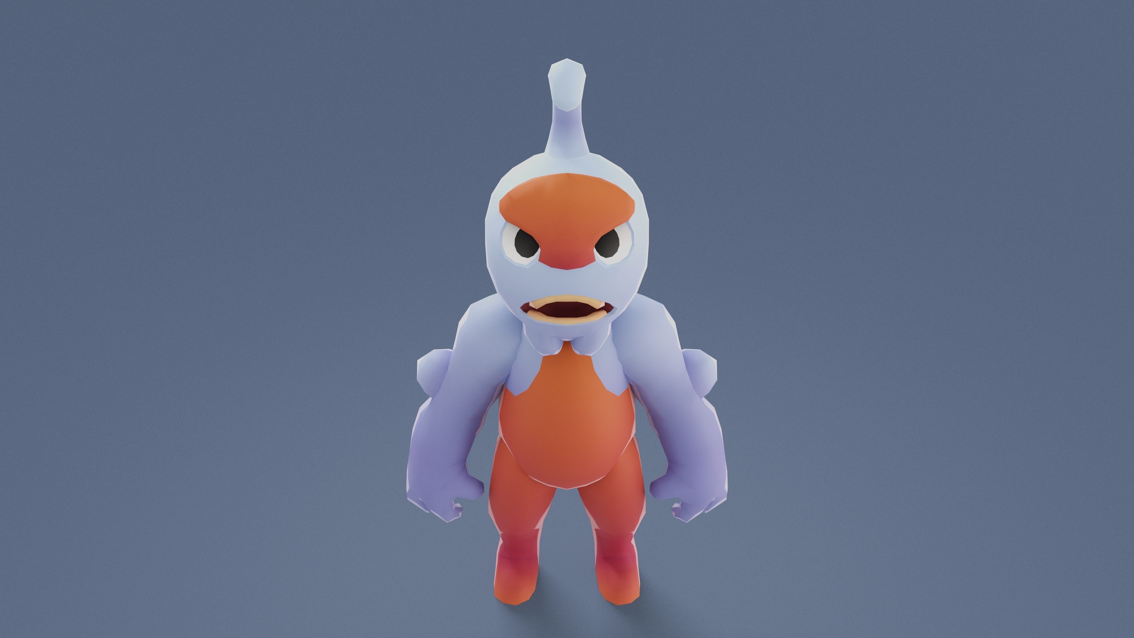 3D model Cartoon Characters - Medium Wrestler Warrior VR / AR / low ...