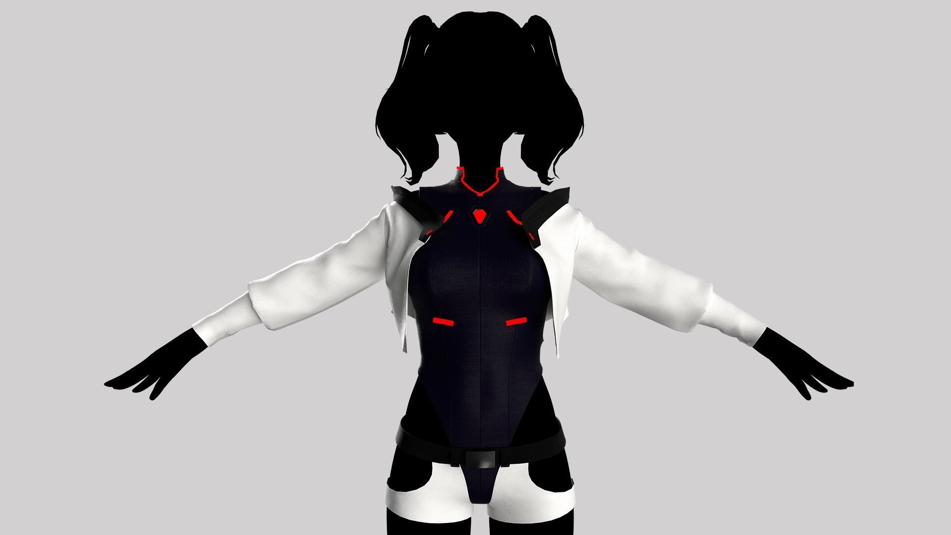 Cuberpunk Edgerunner Lucy Outfit Marvelous Designer Project Obj 3D ...