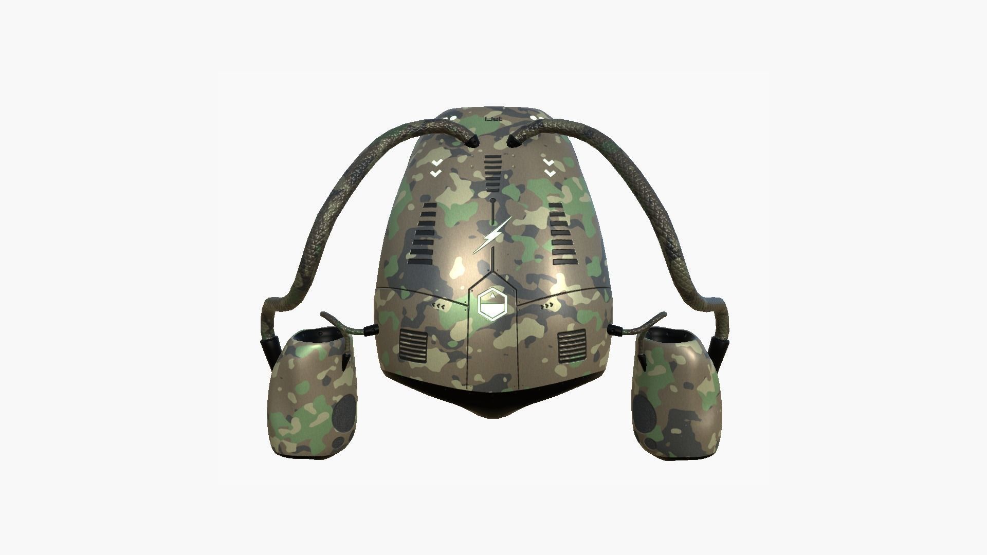 3D model Jetpack I08 Green Camouflage - SciFi Character Design VR / AR ...