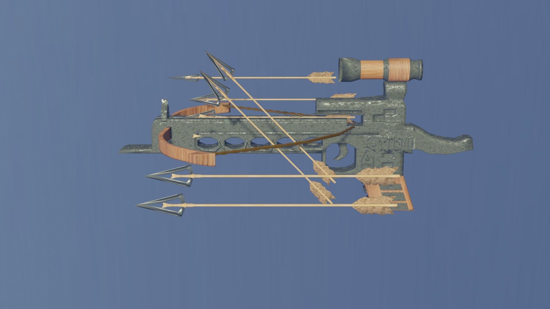 3D model zombie crossbow and pistol arrow VR / AR / low-poly | CGTrader