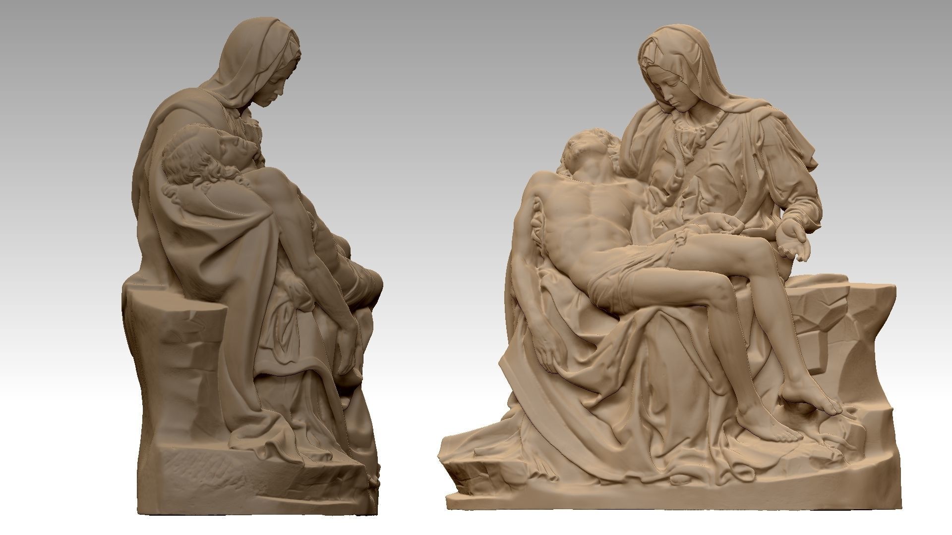 La Pieta Michelangelo 3D model 3D printable | CGTrader