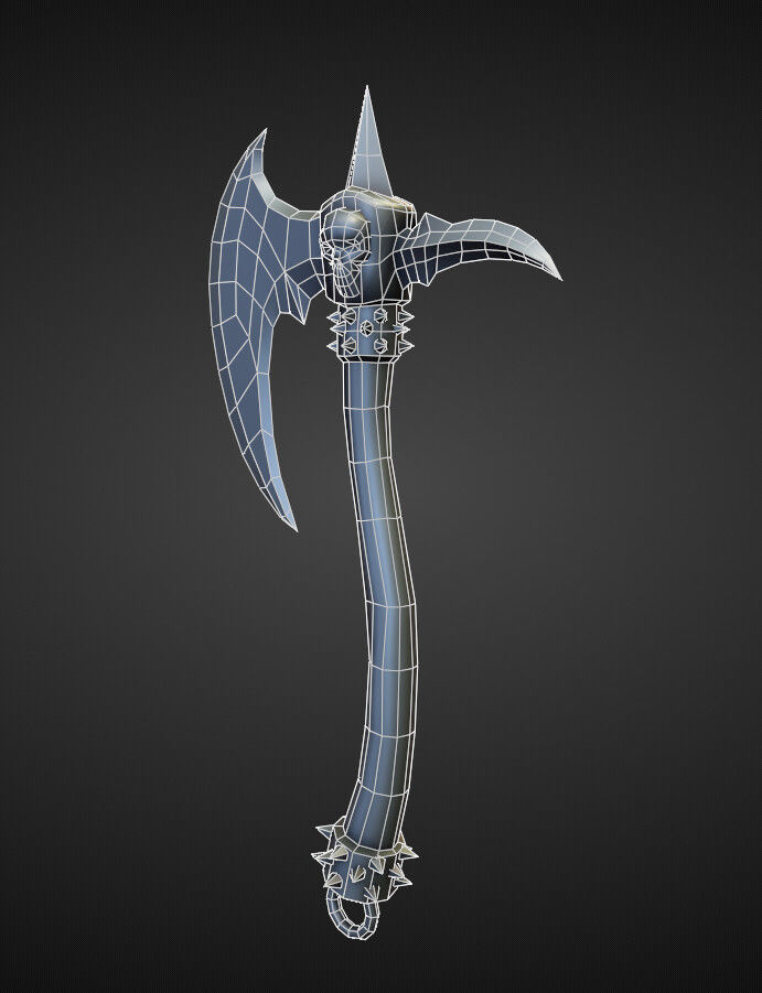 3D model AXE1 high and low poly VR / AR / low-poly | CGTrader