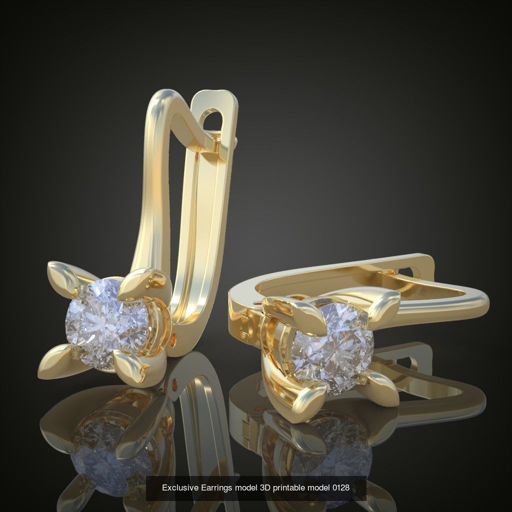 My 44 Beautiful and Graceful 3d printable Earring models 3D Model ...