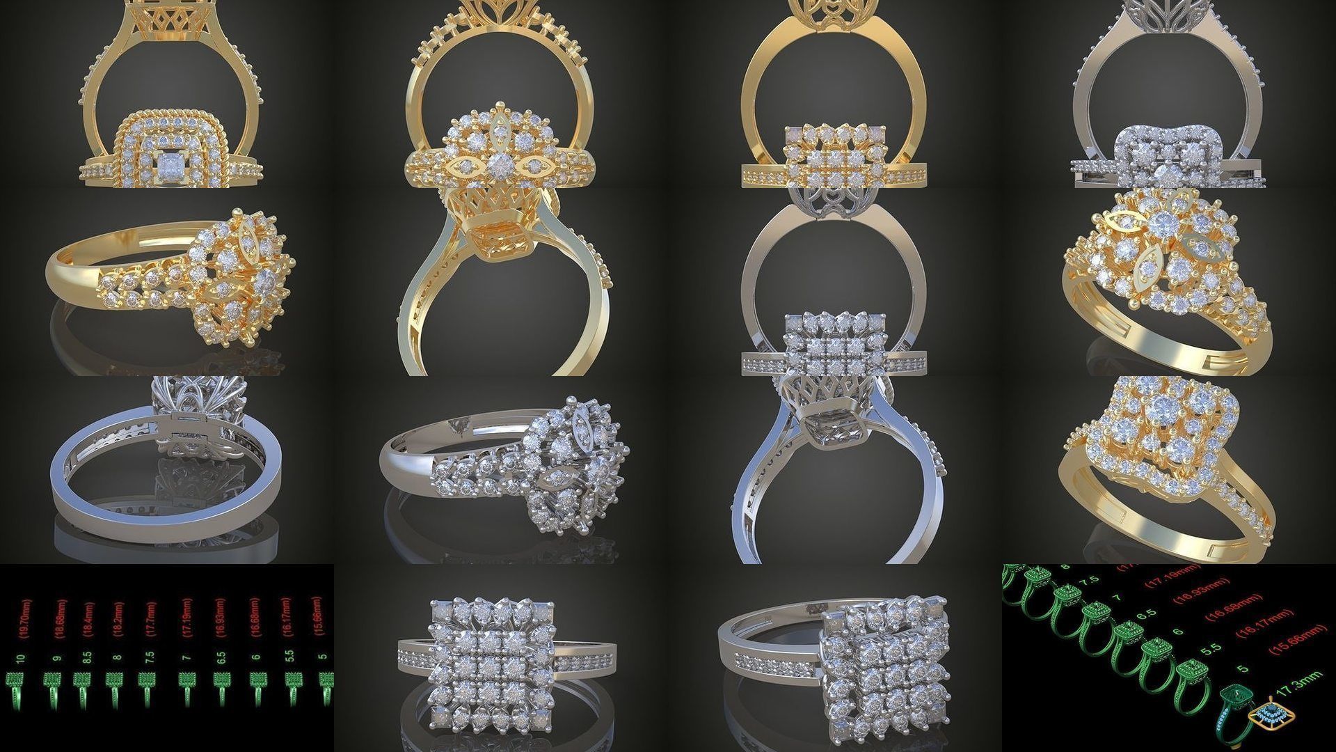 1My 20 Beautiful and graceful 3d printable ring models 3D Model ...
