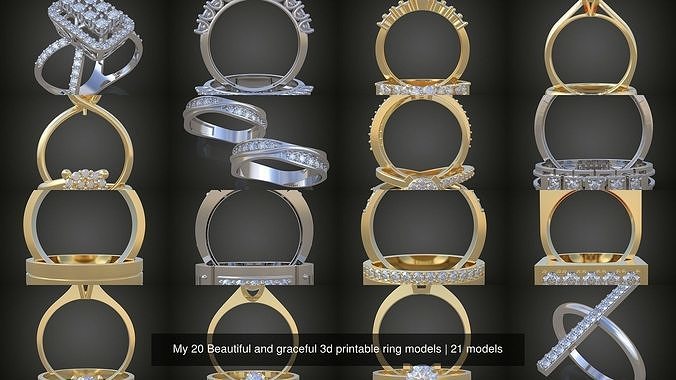 9My 20 Beautiful and graceful 3d printable ring models 3D Model ...
