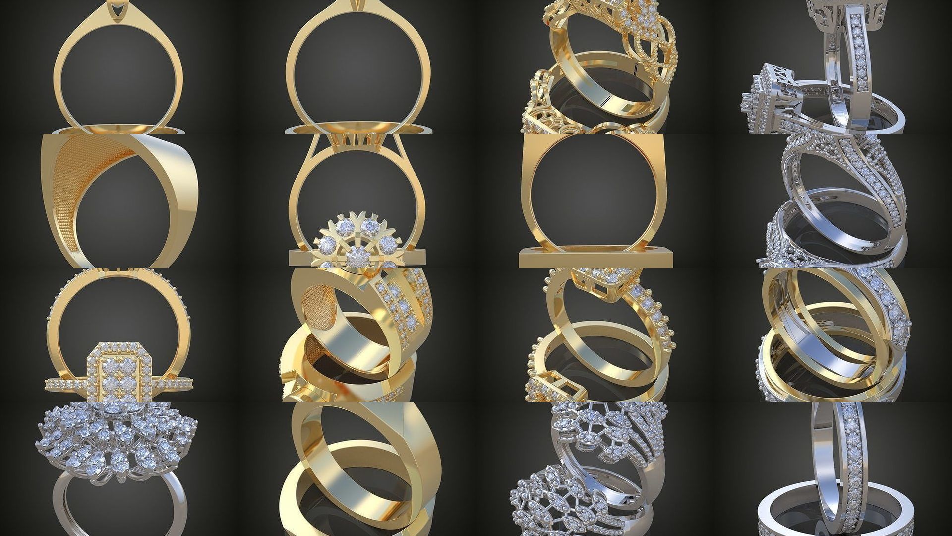 9My 60 Beautiful and graceful 3d printable ring models 3D Model ...