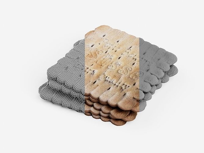 3D model Biscuit 3D Scan Lowpoly Pbr VR / AR / low-poly | CGTrader