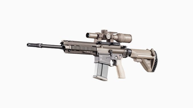 3D model HK G28 Patrol DMR VR / AR / low-poly | CGTrader