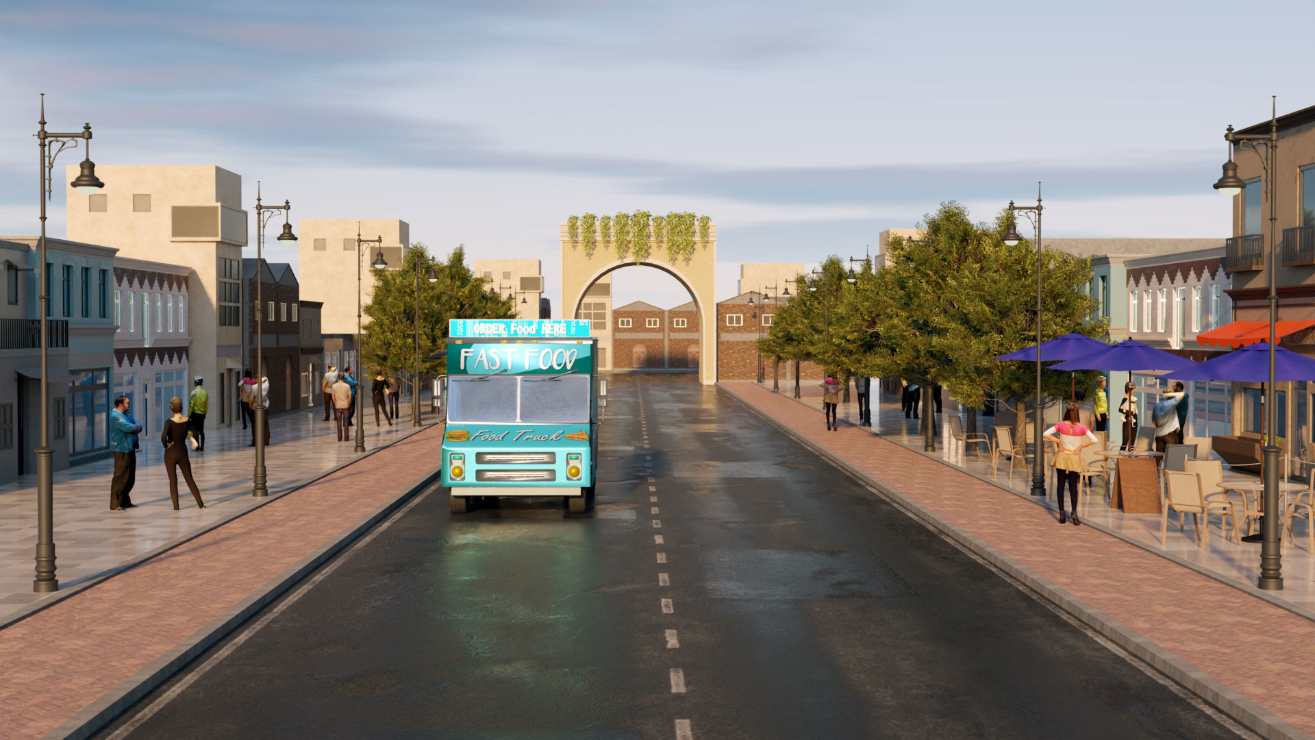 3D Environment of Small Town 3D model | CGTrader