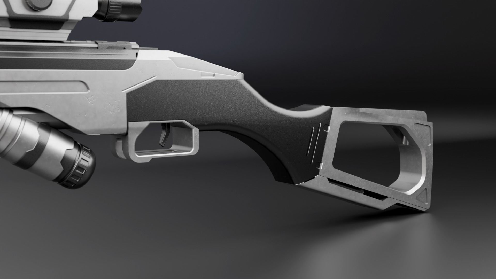 Scifi Gun Game Asset 3D Model Concept with PBR Texture 3D model | CGTrader