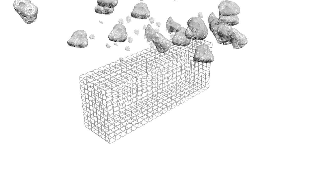 Gabion Wall 3D model animated | CGTrader