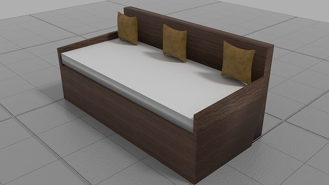 Sofas sofa bed with pillows 3D model animated | CGTrader