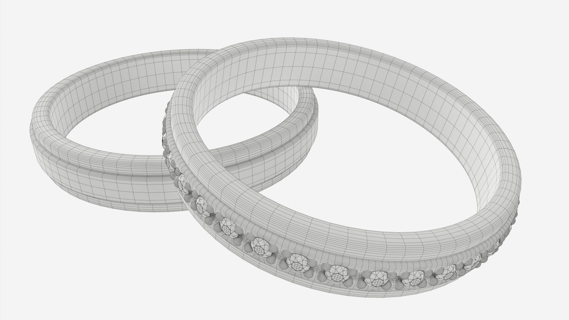 Gold Diamond Ring Jewelry 08 3D model | CGTrader