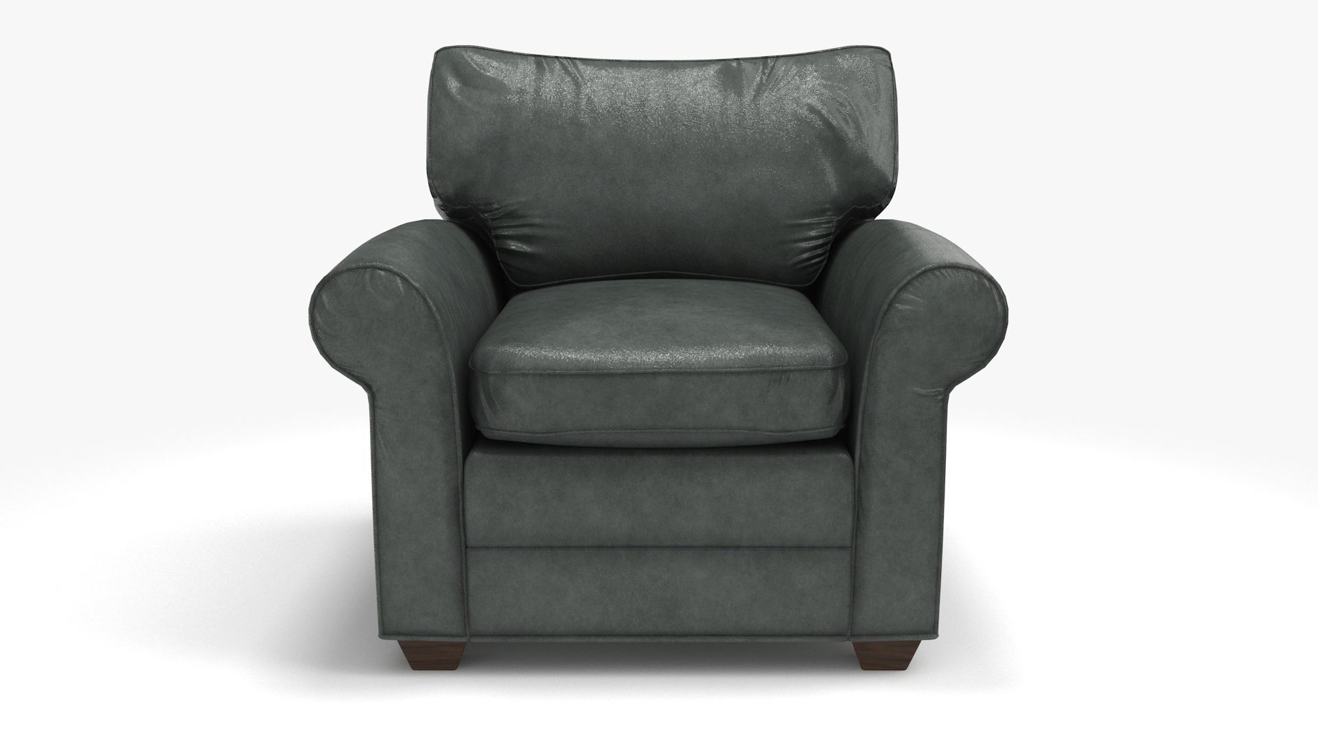 Ethan Allen Bennett Roll-Arm Leather Chair 3D model | CGTrader