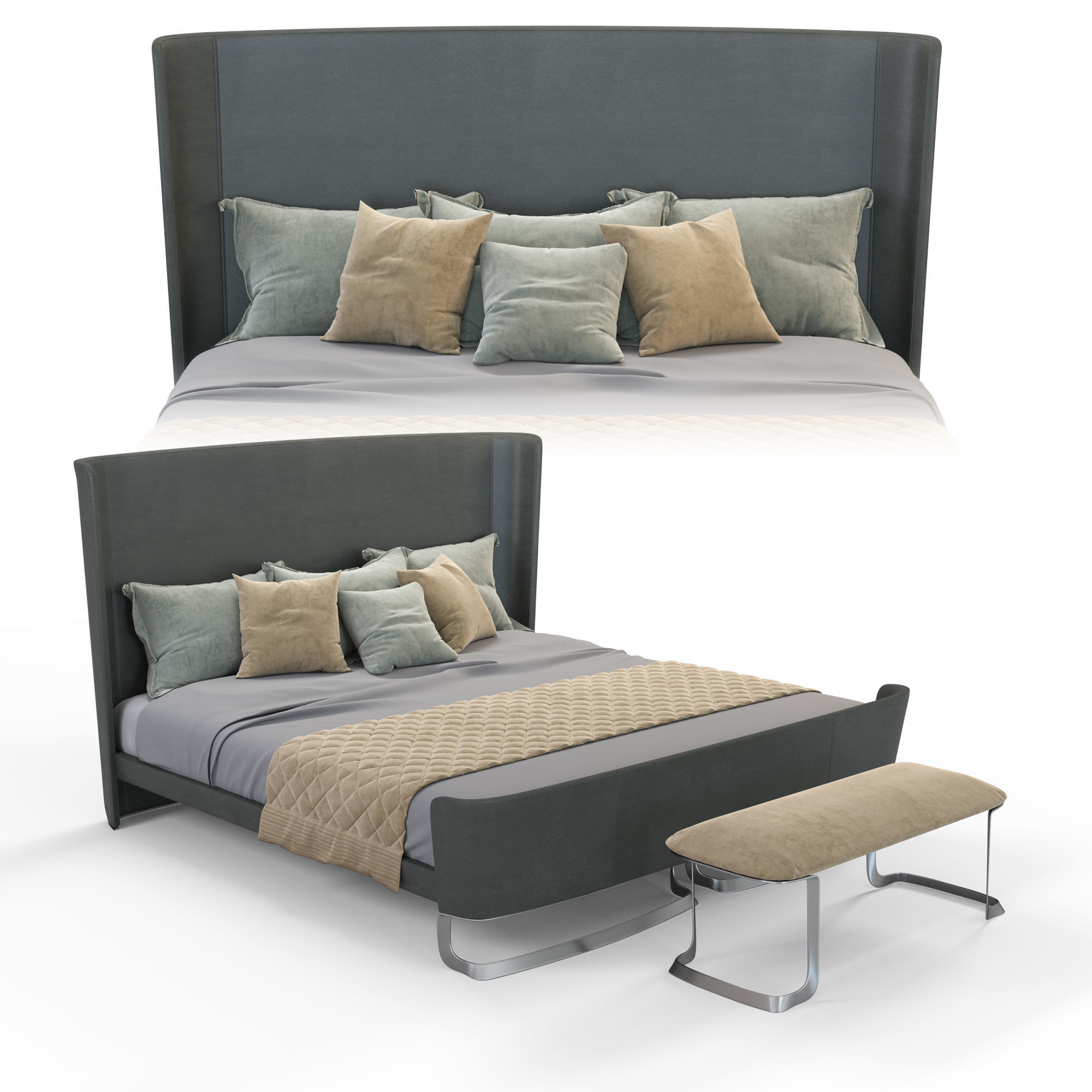 Bed Letto Milano 3D model | CGTrader